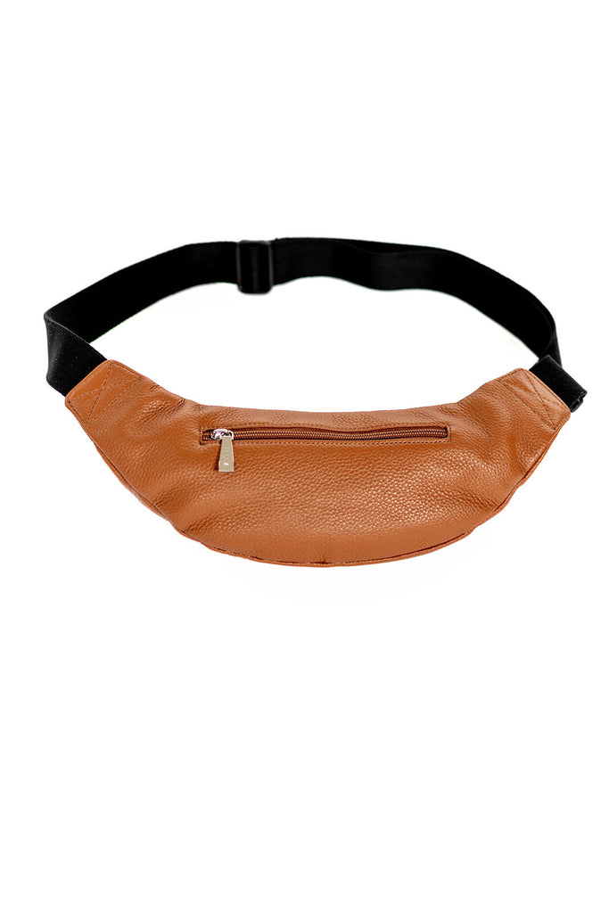 HOOPLA LEATHER CROSSBODY BUM BAG TAN – Designer Online