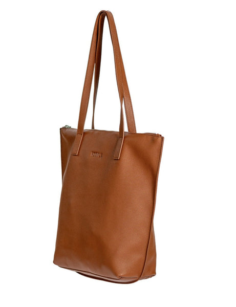 HOOPLA LEATHER SMALL ZIP TOTE TAN – Designer Online