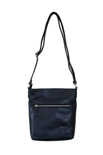 HOOPLA LEATHER CROSSBODY SLOUCH BAG BLACK – Designer Online